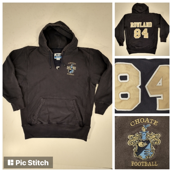 Vintage | Shirts | Vintage Football Sweatshirt Hoodie Choate Prep ...